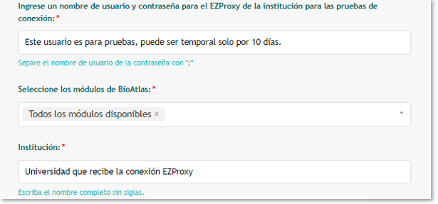 ¿Tiene preguntas para completar la licencia de BioAtlas y el formulario de acceso con EZProxy ...